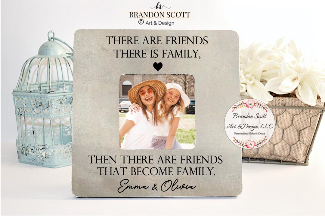 Best Friends Frame, Handcrafted Picture Frame, Custom Friend Gift, Best ...