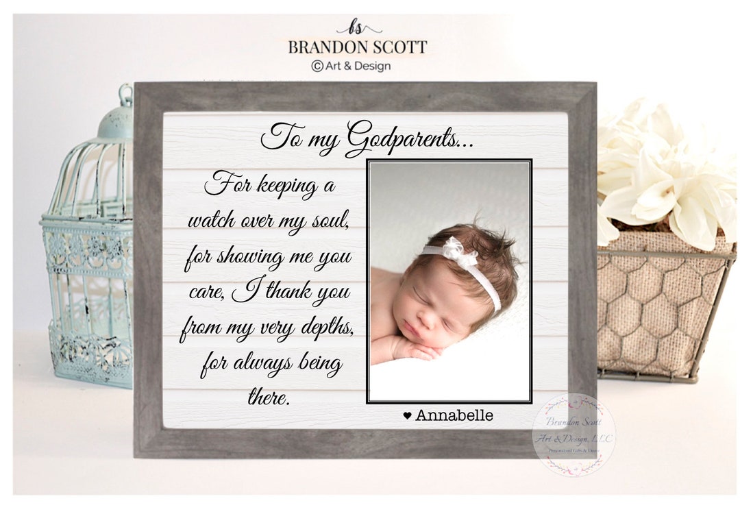 Personalized Godparent Gift Frame: Baptism Christening Gift - Etsy