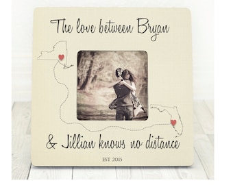 Personalized Long Distance Relationship Picture Frame, Long Distance ...