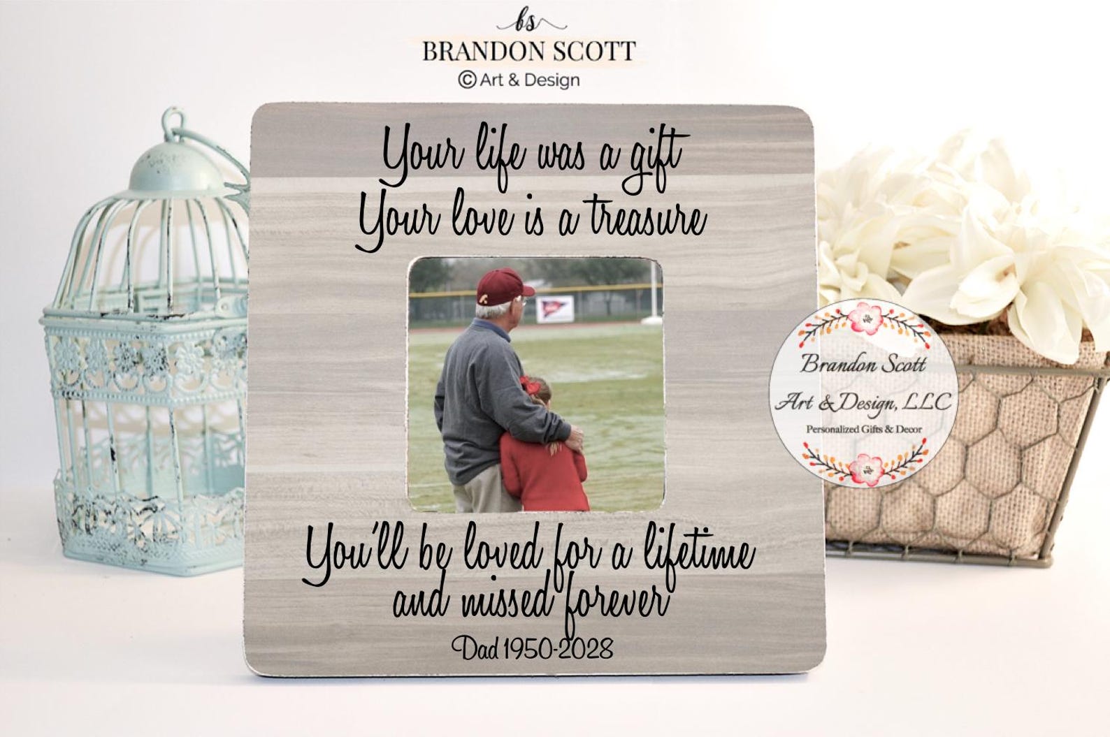 Personalized Memorial Picture Frame: Sympathy Gift, Remembrance, Your ...