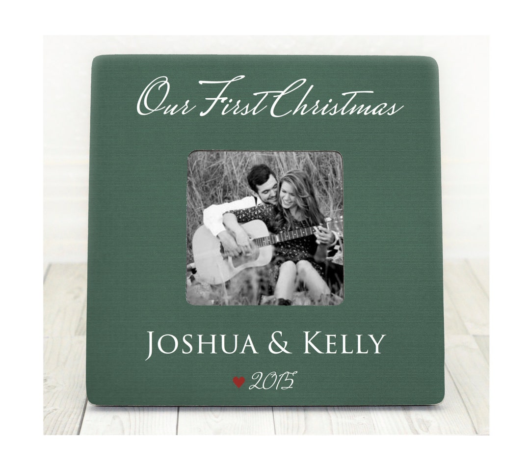 Our First Christmas Personalized Frame Personalized Wedding Christmas ...