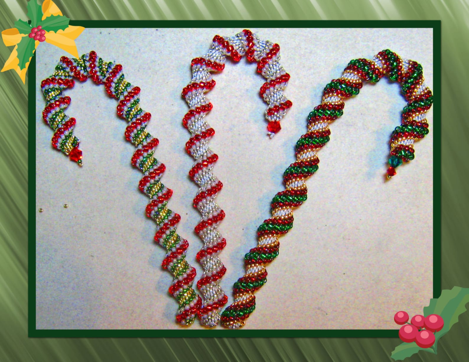 Beaded Candy Cane Christmas Ornament Tutorial - Etsy
