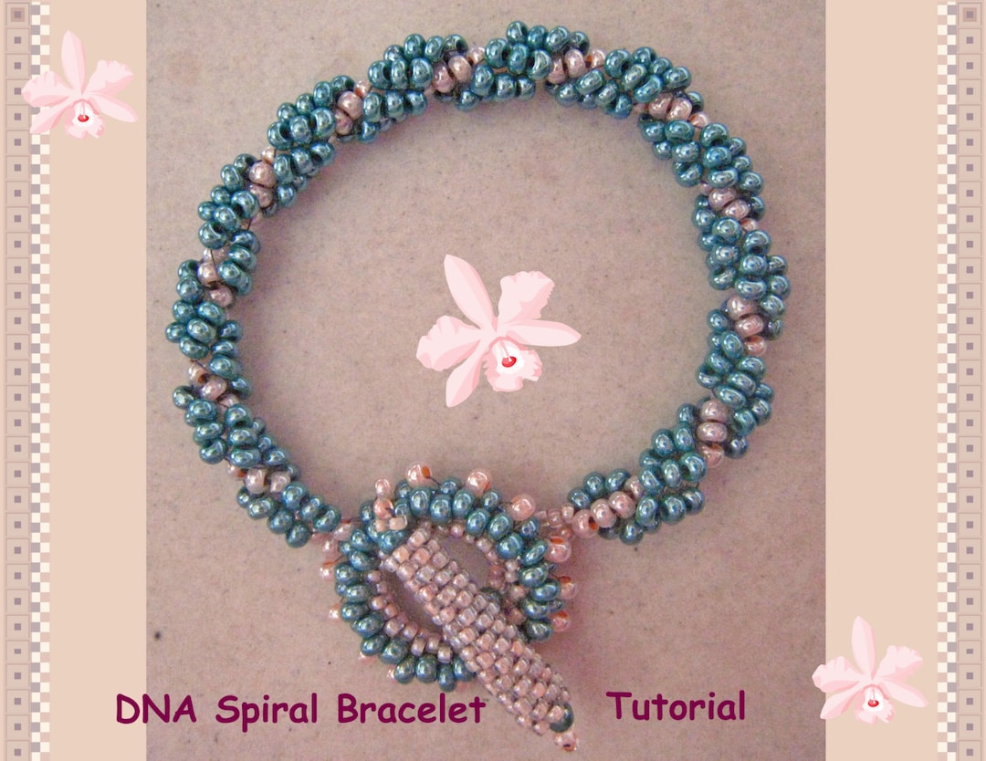 DNA Spiral Bracelet Tutorial, PLUS Free Beaded Toggle Clasp Tutorial! - Etsy