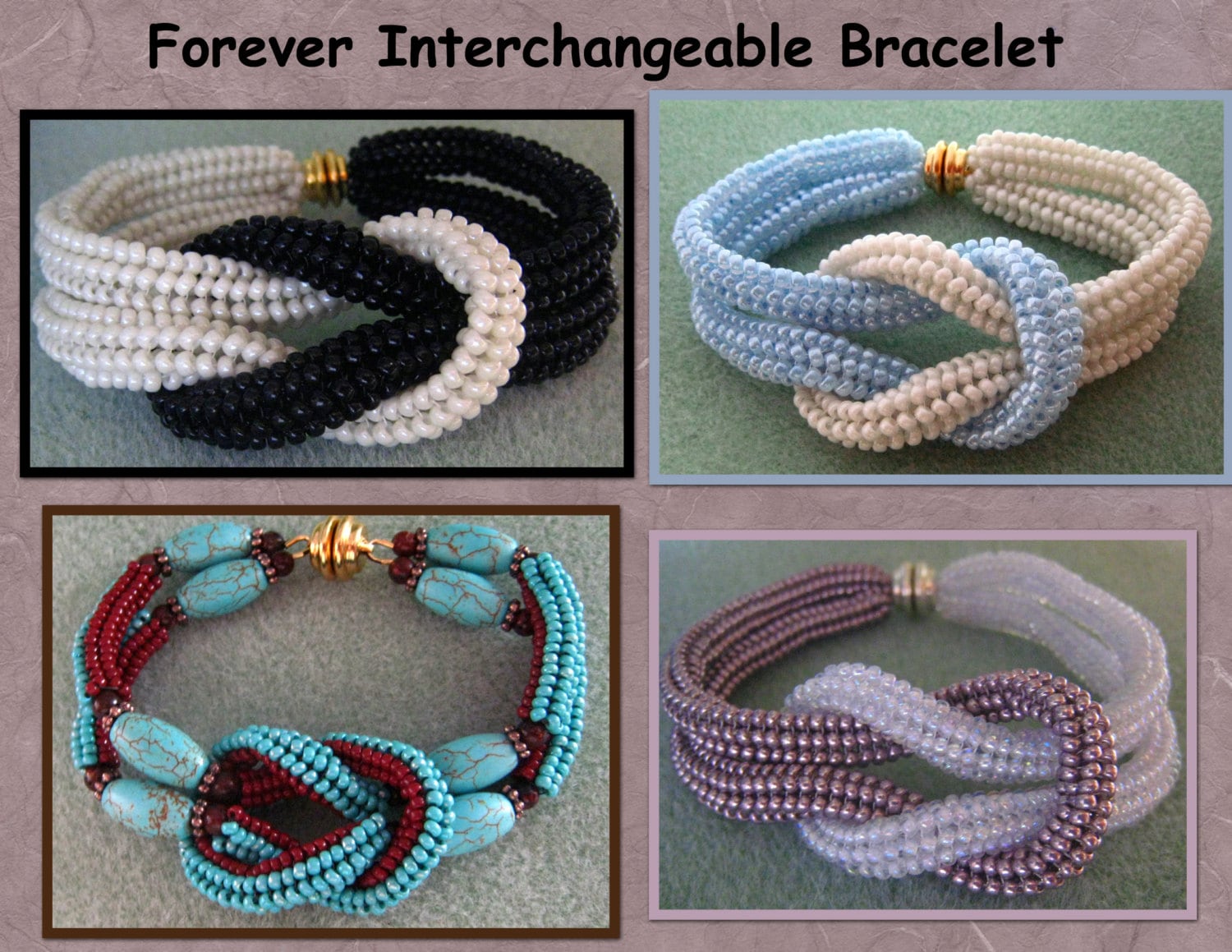 Forever Bracelet Tutorial! Interchangeable Colors Design - Etsy