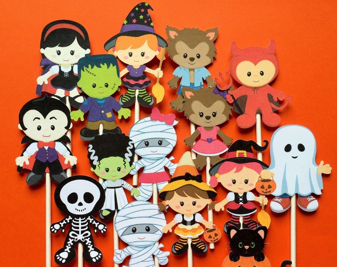 Halloween Cupcake Toppers 15 Halloween Toppers, Halloween Party ...