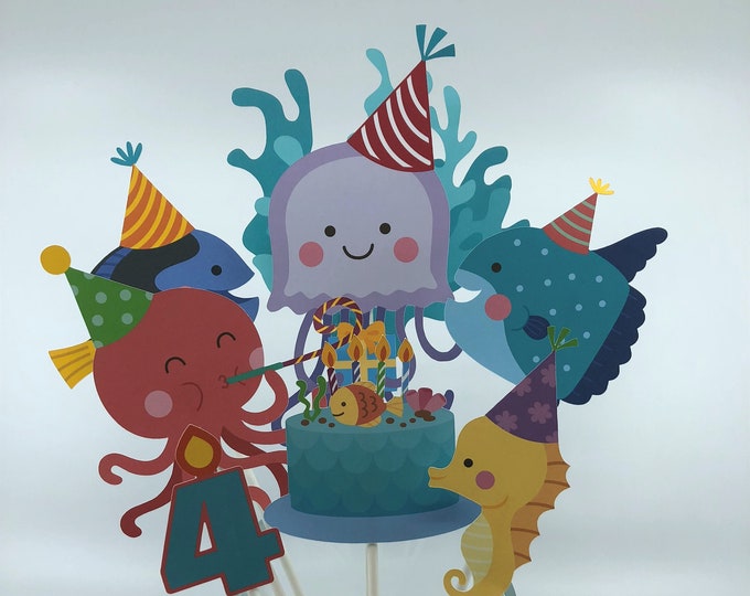 Sea Life Party Centerpiece, Sea Party Centerpiece, Under the Sea Party ...