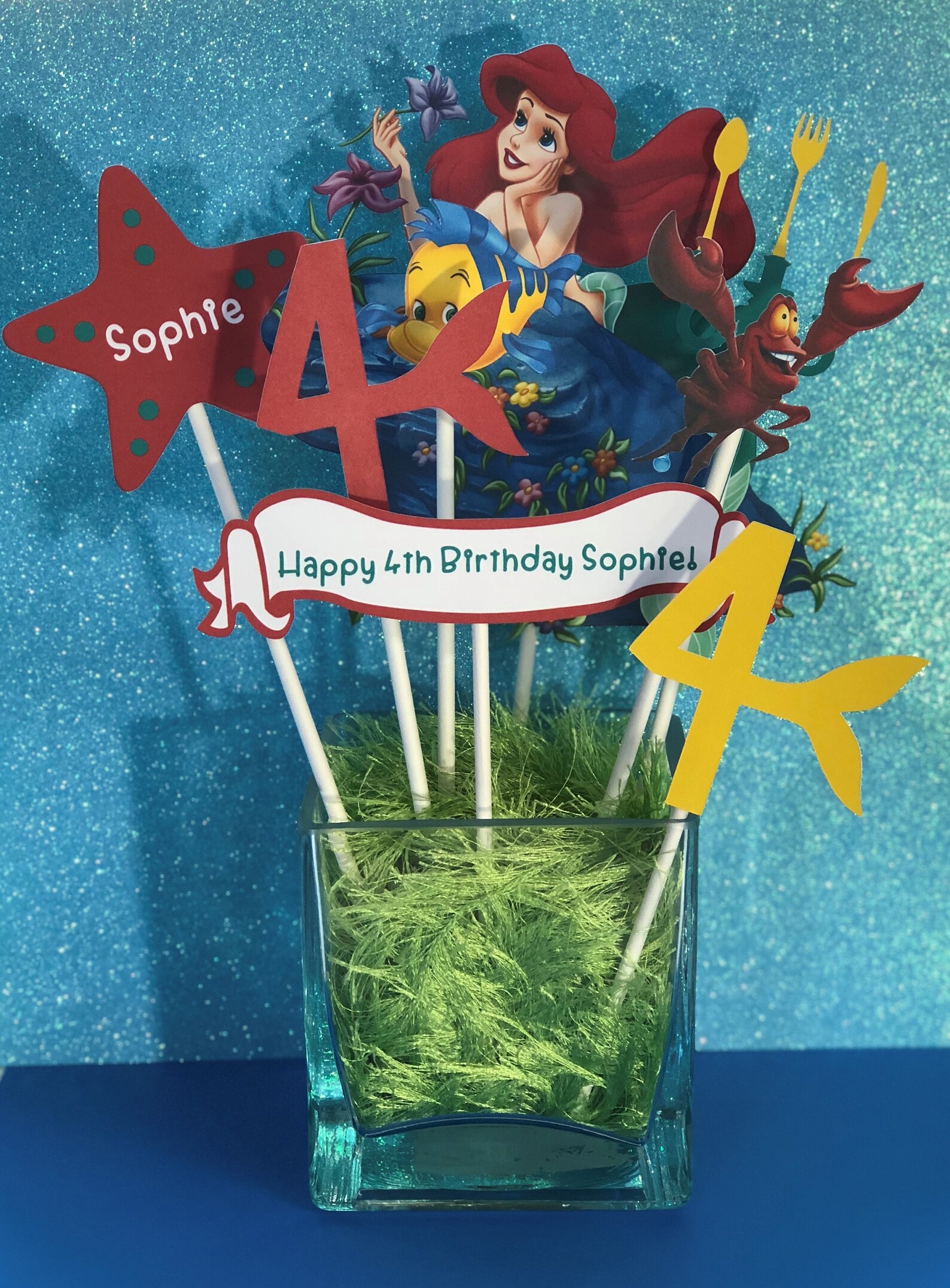 Little Mermaid Centerpiece Little Mermaid Party Ariel Party | Etsy