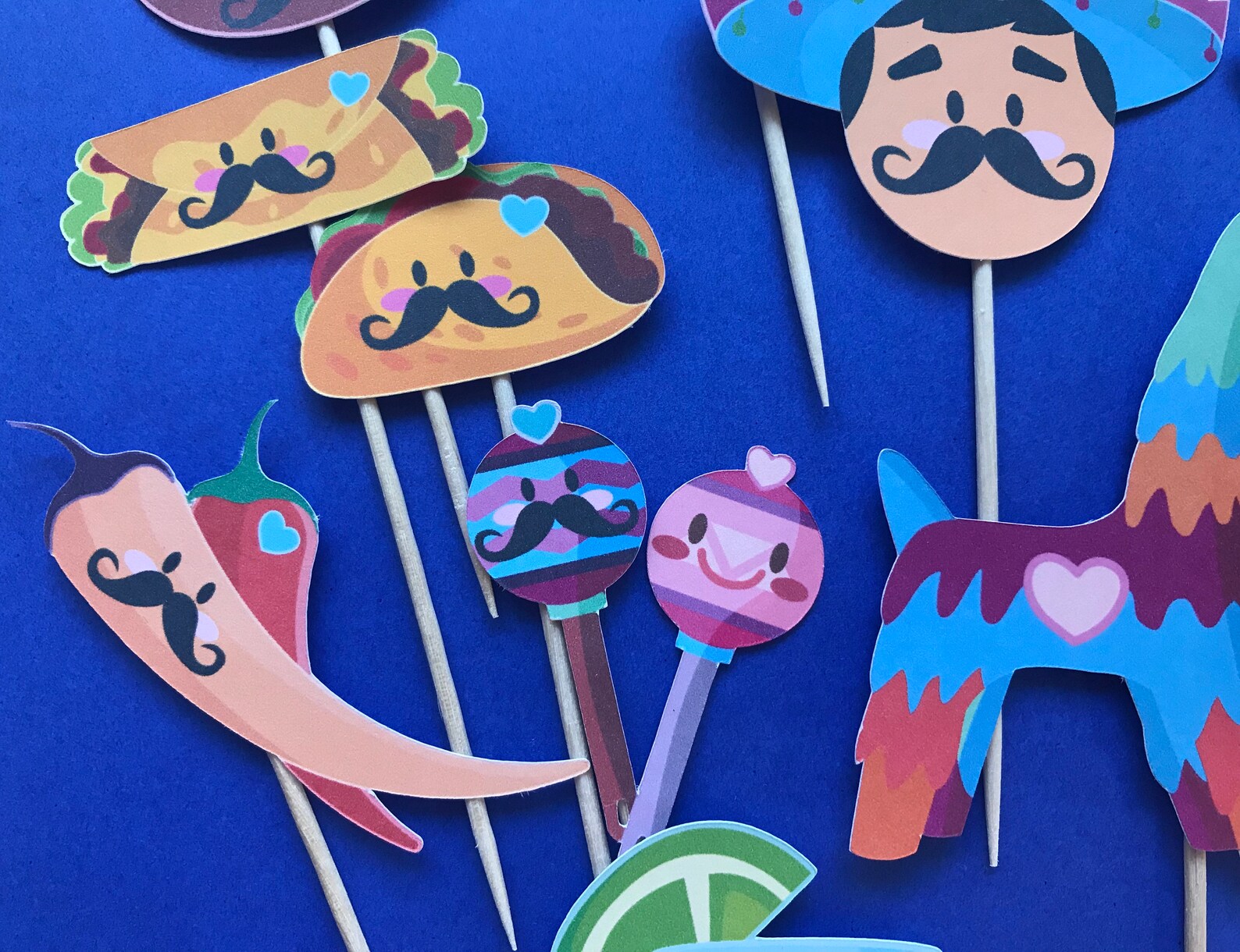 Cinco De Mayo Toppers 16 Cinco De Mayo Cupcake Toppers Cinco - Etsy