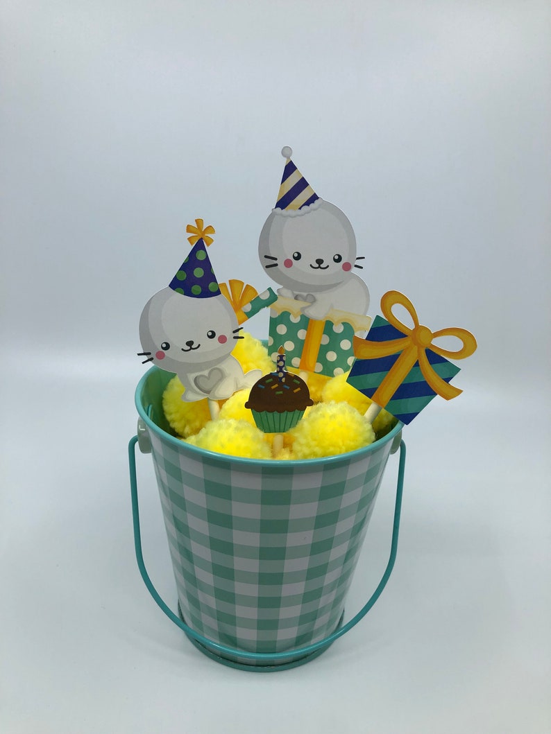 Seal Cupcake Toppers White Seal Toppers Seal Theme Birthday | Etsy