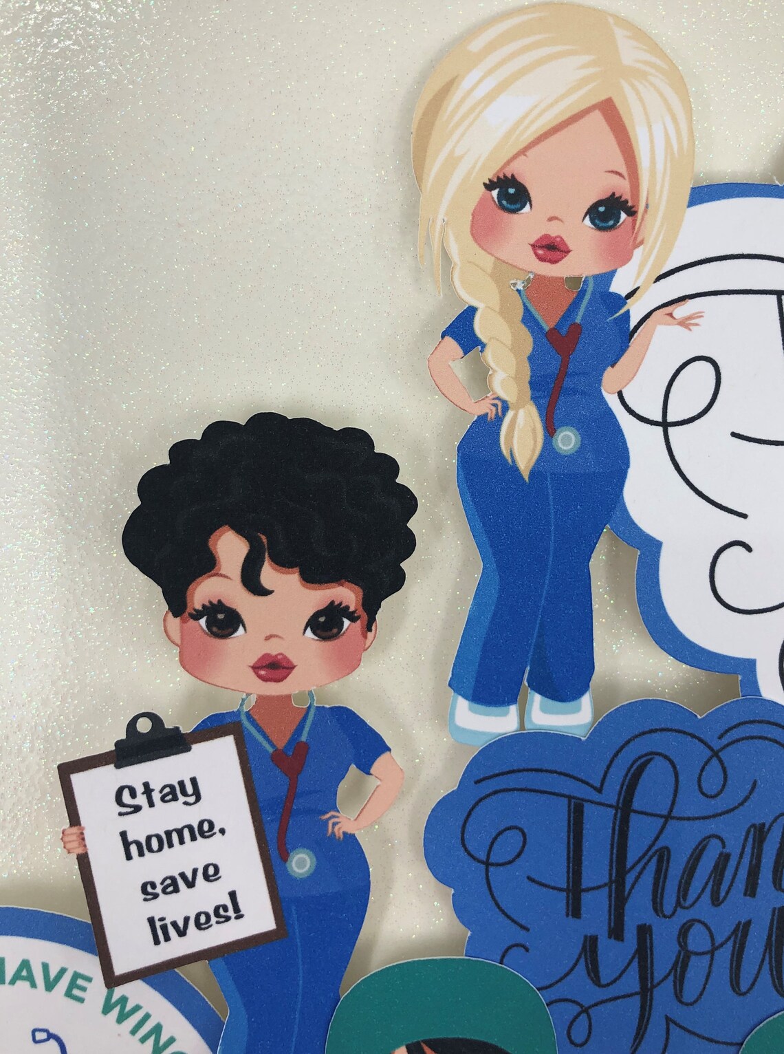 Médico y enfermera cupcake toppers médico enfermera - Etsy España