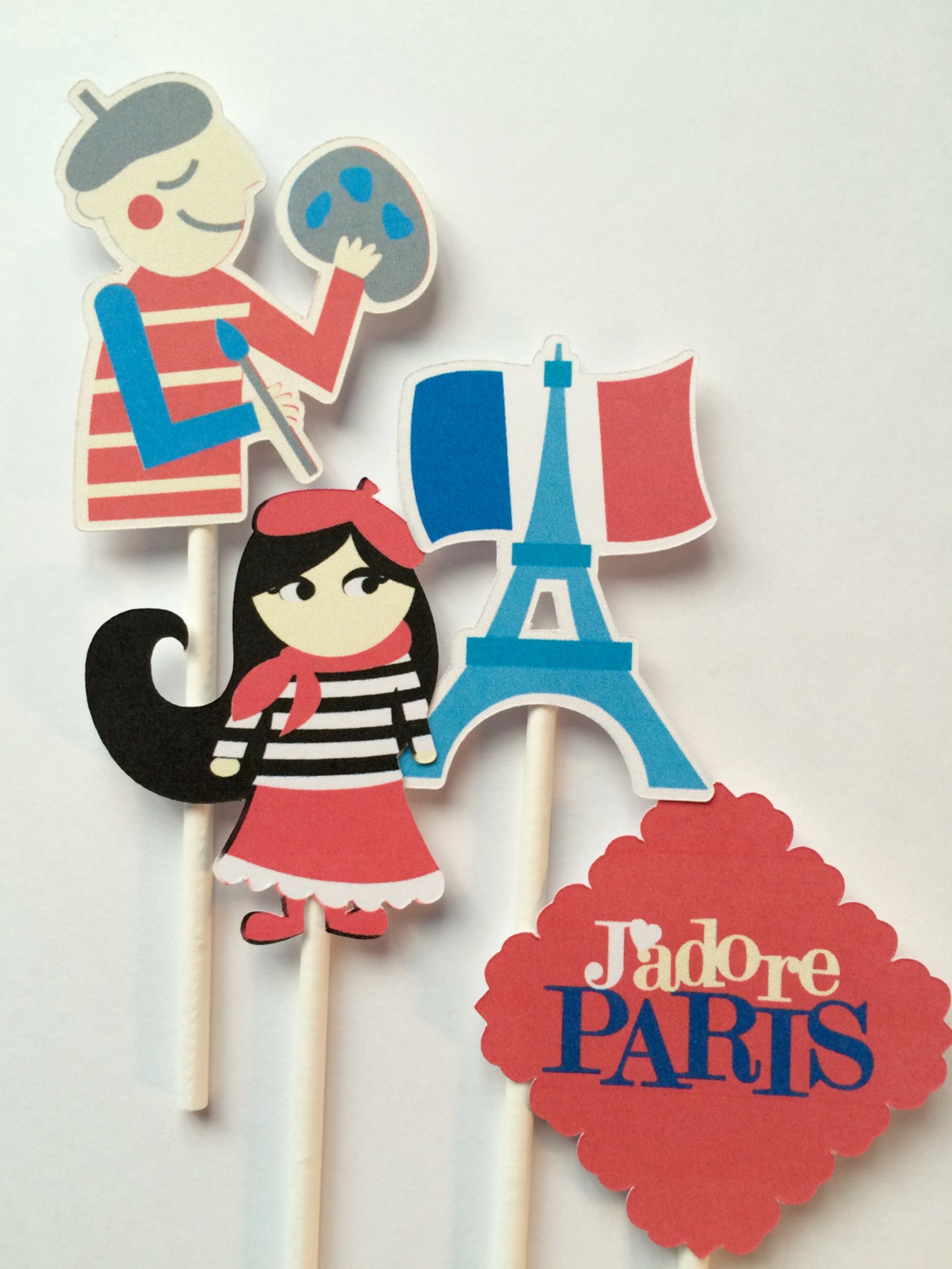 Paris/french Cupcake Toppers Paris Party Toppers Paris - Etsy