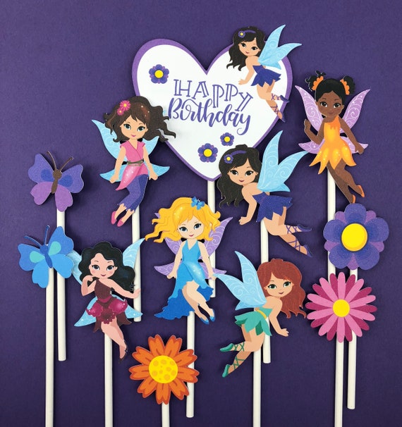 Fairy Cupcake Toppers 12 Fairy Cupcake Toppers Fairy Party Etsy