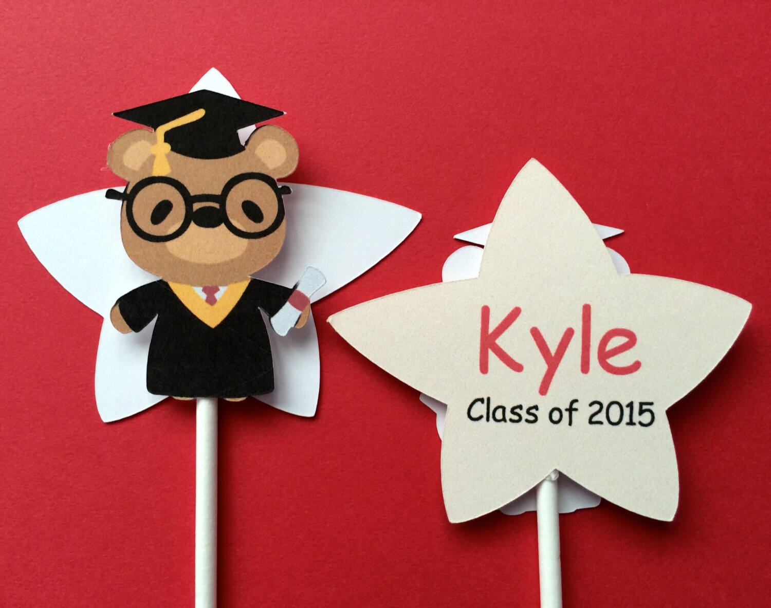 Graduation Cupcake Toppers 10 Graduation Cupcake Toppers - Etsy