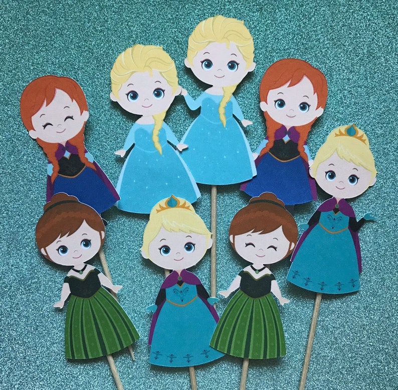 Frozen Cupcake Toppers Frozen Toppers Frozen Party Disney | Etsy