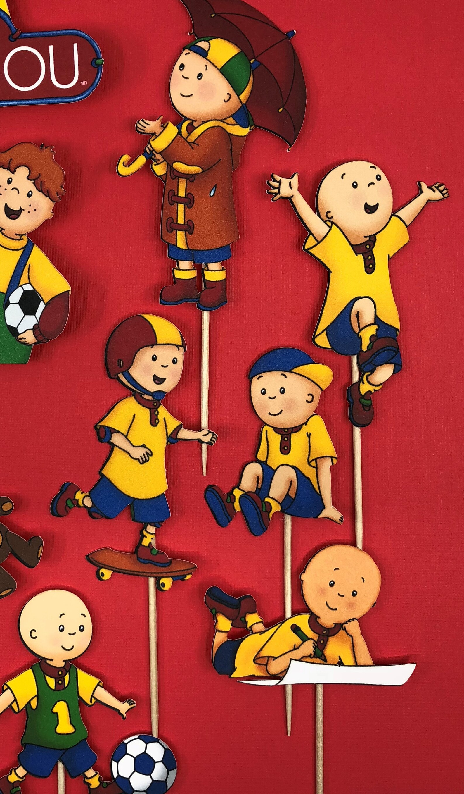 Caillou Cupcake Toppers Caillou Theme Caillou Party Caillou - Etsy Canada