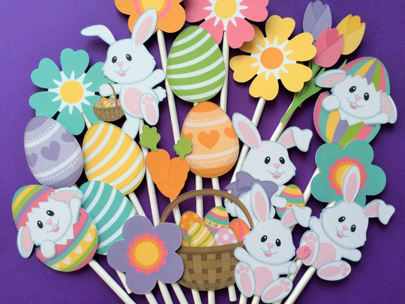 Easter Cupcake Toppers Easter Toppers Easter Egg Cupcake | Etsy