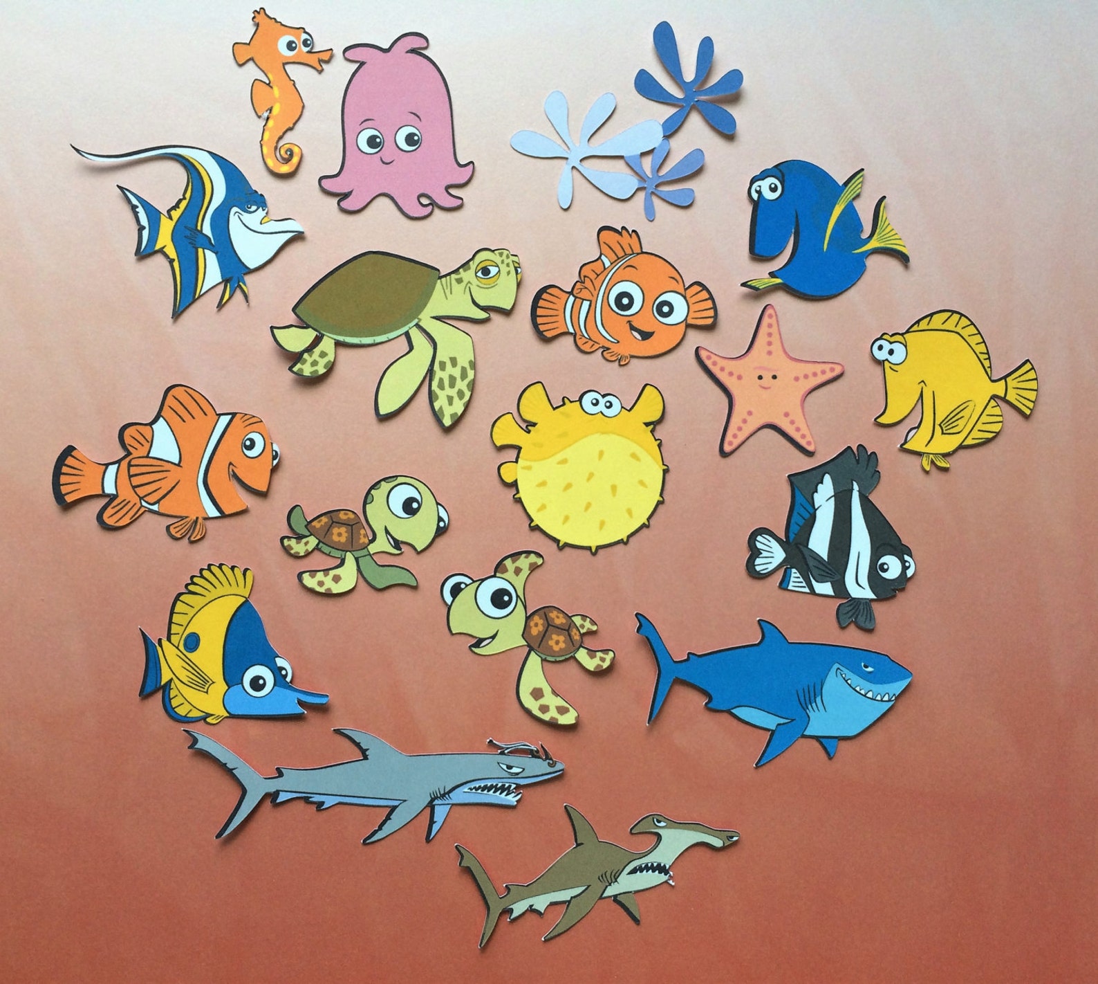 Finding Nemo Cupcake Toppers Sea Life Cupcake Toppers Nemo | Etsy