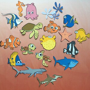 Finding Nemo Cupcake Toppers, Sea Life Cupcake Toppers, Nemo Cupcake ...