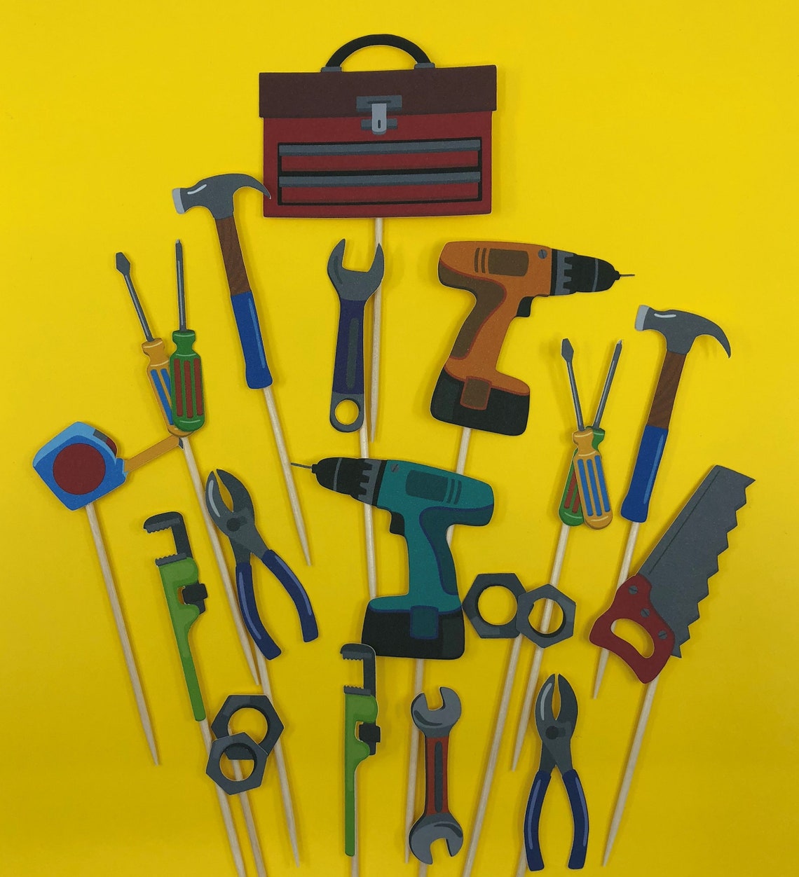 Tools Cupcake Topper Tools Toppers Tool Cake Topper Wrench - Etsy