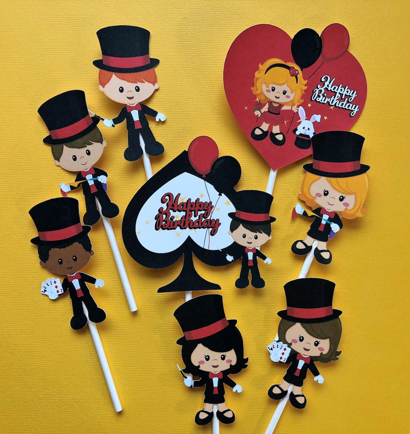Magician Cupcake Toppers Magic Show Magic Theme Party Magic - Etsy Canada