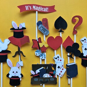 Magician Cupcake Toppers, Magic Show, Magic Theme Party, Magic Show ...