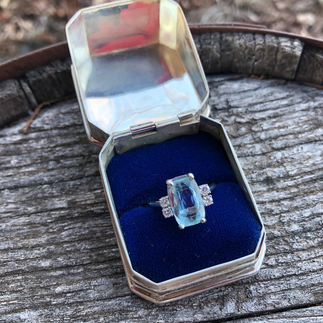 Art Deco Sterling Ring Box, Antique Ring Box, Antique Presentation Box ...
