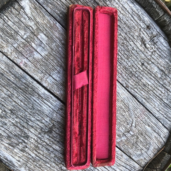 Victorian Pen box, antique pen box, velvet pen box, V… - Gem