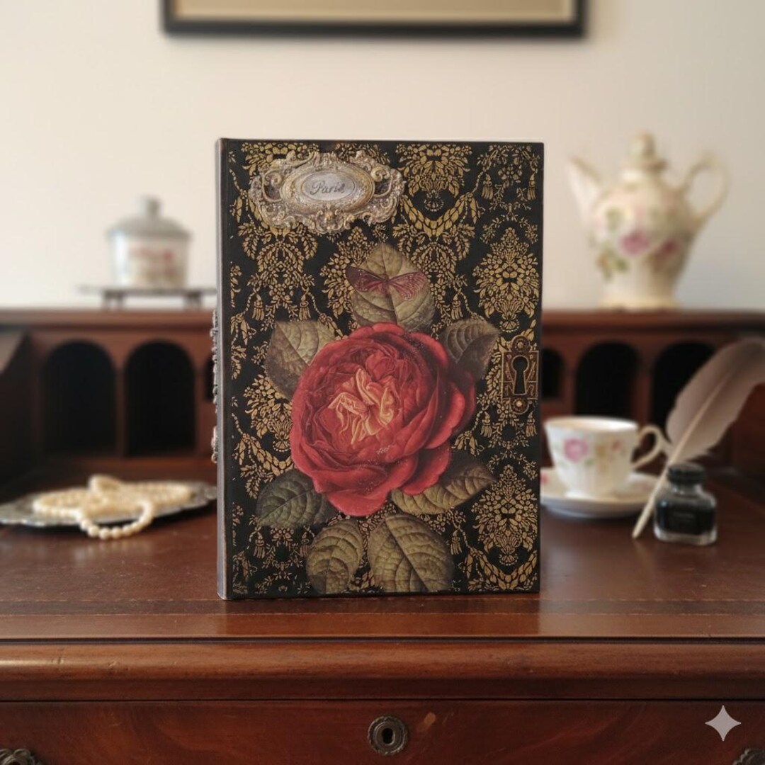 Dark Academia Book Box - Gothic Cottagecore Decor, Victorian Hand ...