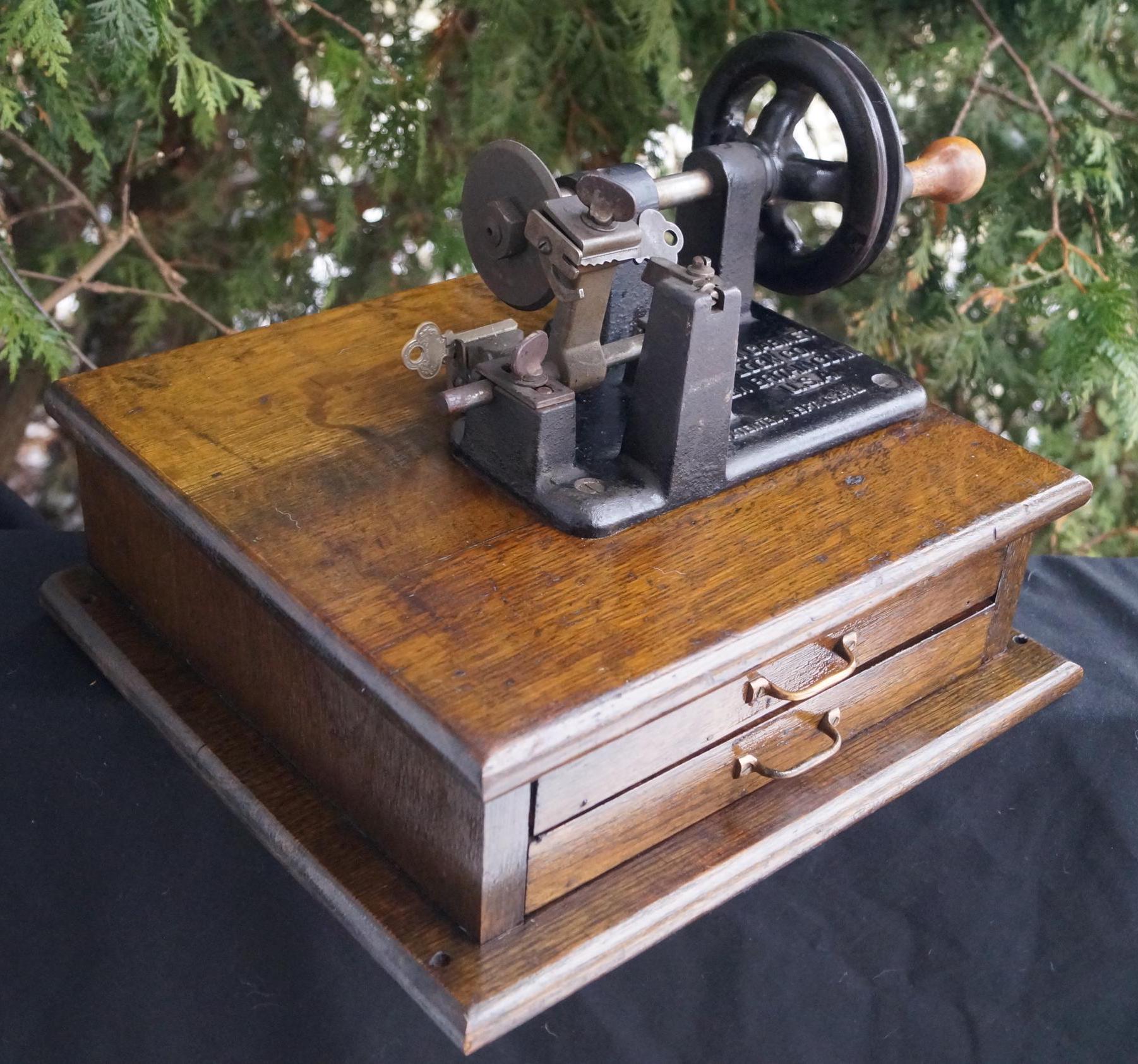 Antique 1910s Corbin Cabinet & Lock Company Key Cutter - COMEPLETE ...