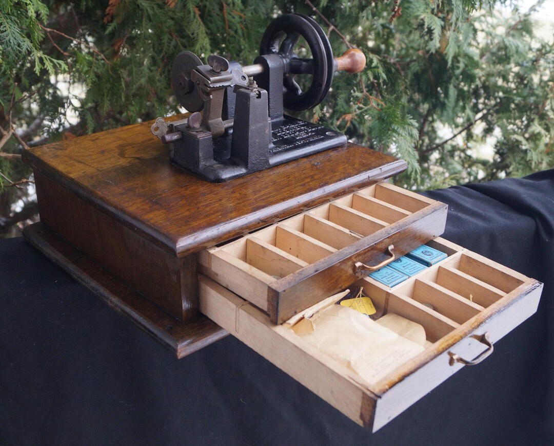 Antique 1910s Corbin Cabinet & Lock Company Key Cutter - COMEPLETE ...