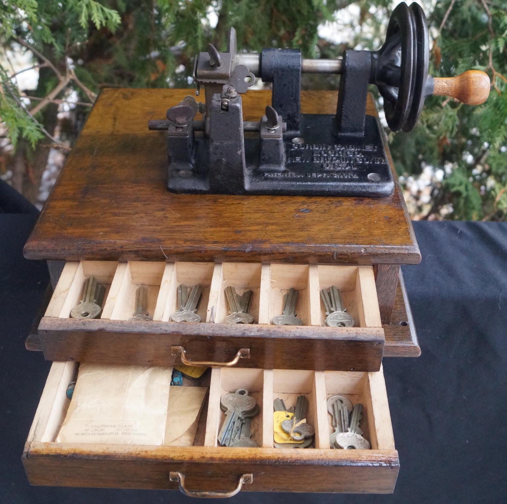 Antique 1910s Corbin Cabinet & Lock Company Key Cutter - COMEPLETE ...