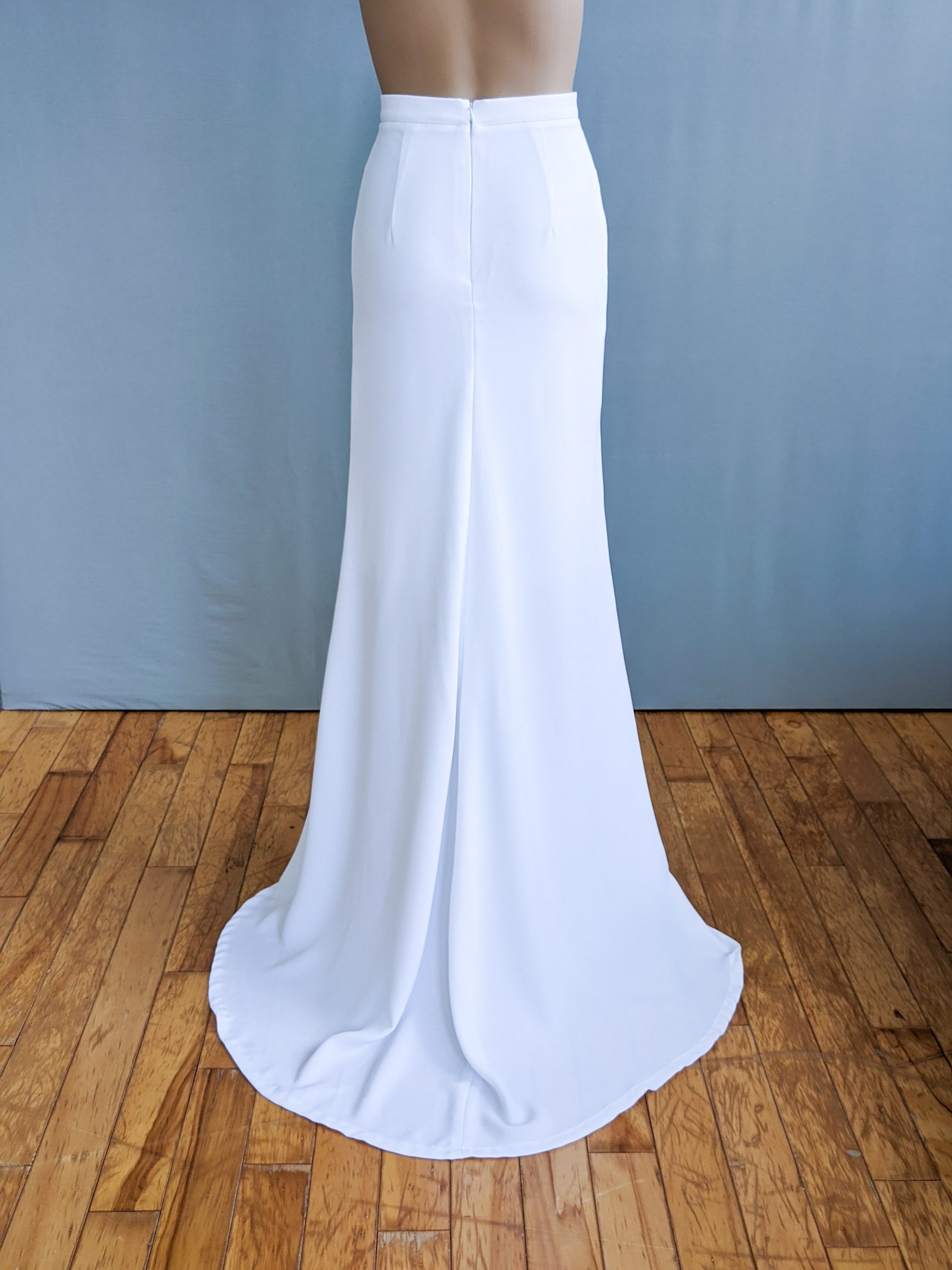 Mermaid Bridal Skirt Short Sweep Train White Long Skirt - Etsy