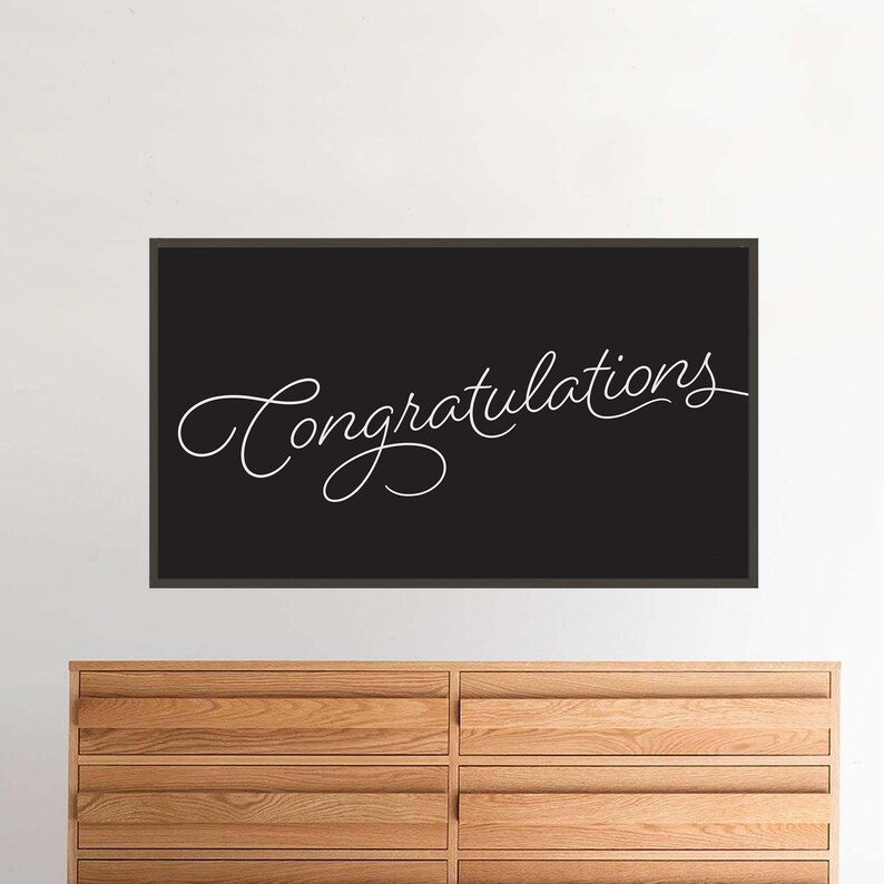 Frame TV Art | Congratulations {celebration Sign, Graduation ...