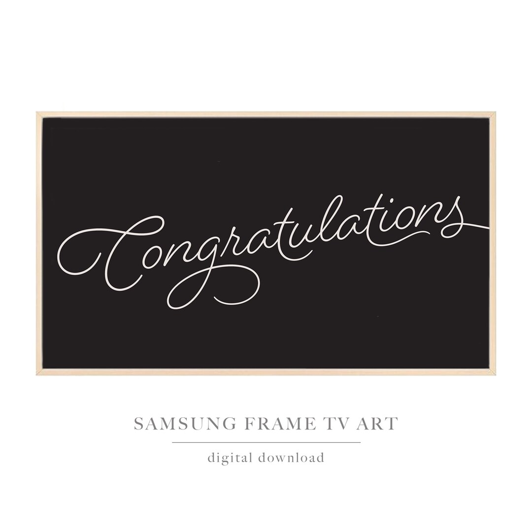 Frame TV Art Congratulations, Celebration Graduation Party, Engagement ...