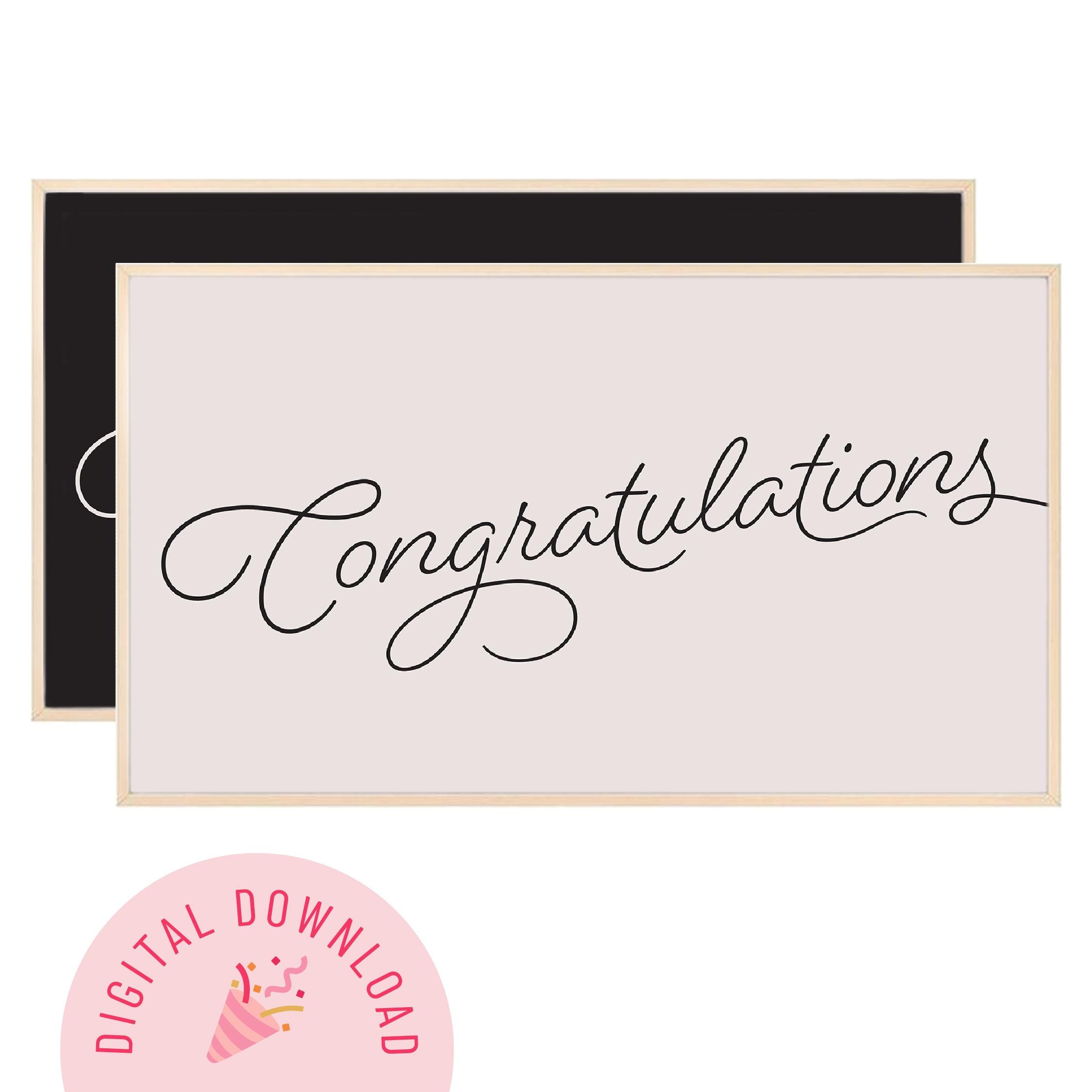 Frame TV Art | Congratulations {celebration Sign, Graduation ...