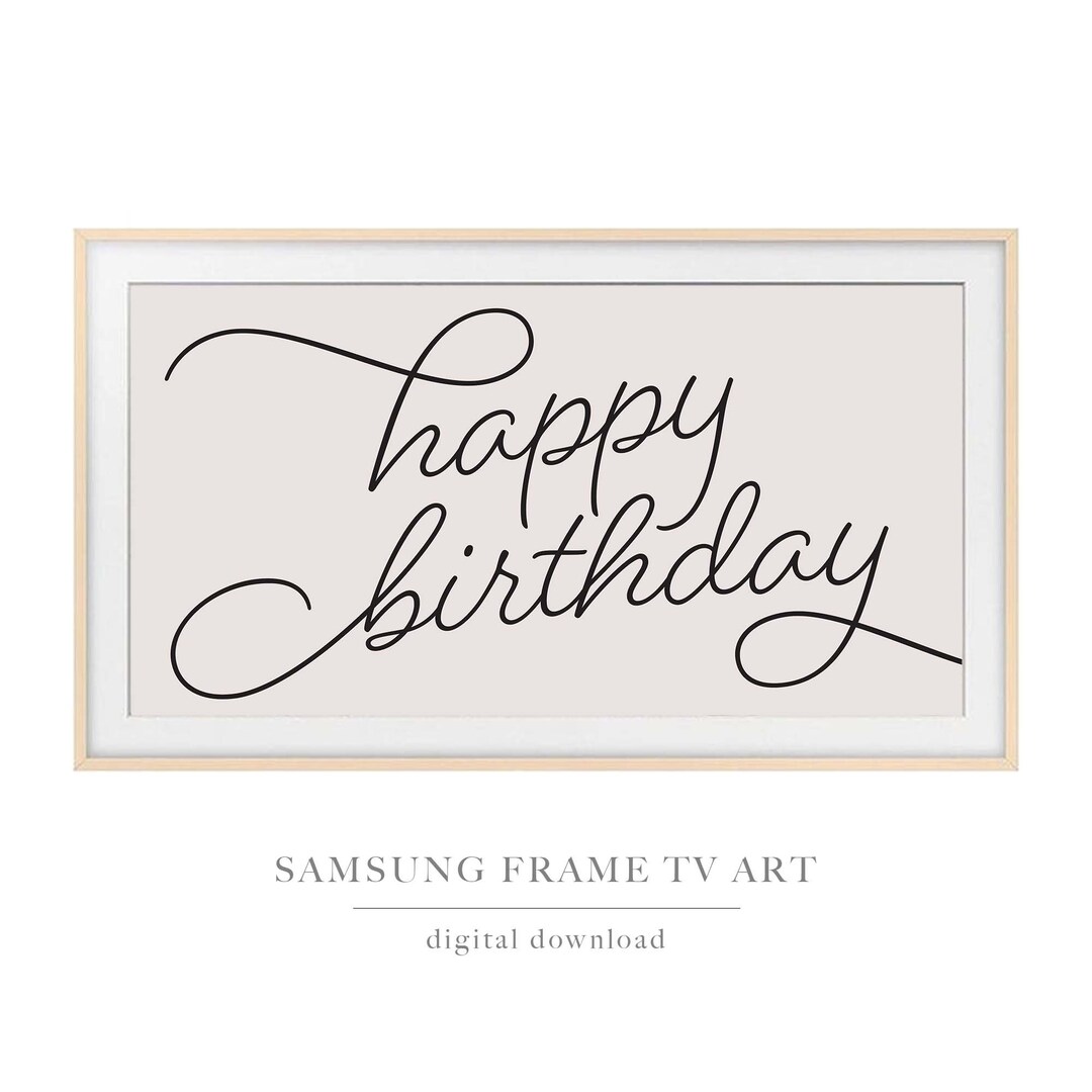 Frame TV Art Happy Birthday, Birthday Celebration Happy Birthday TV ...