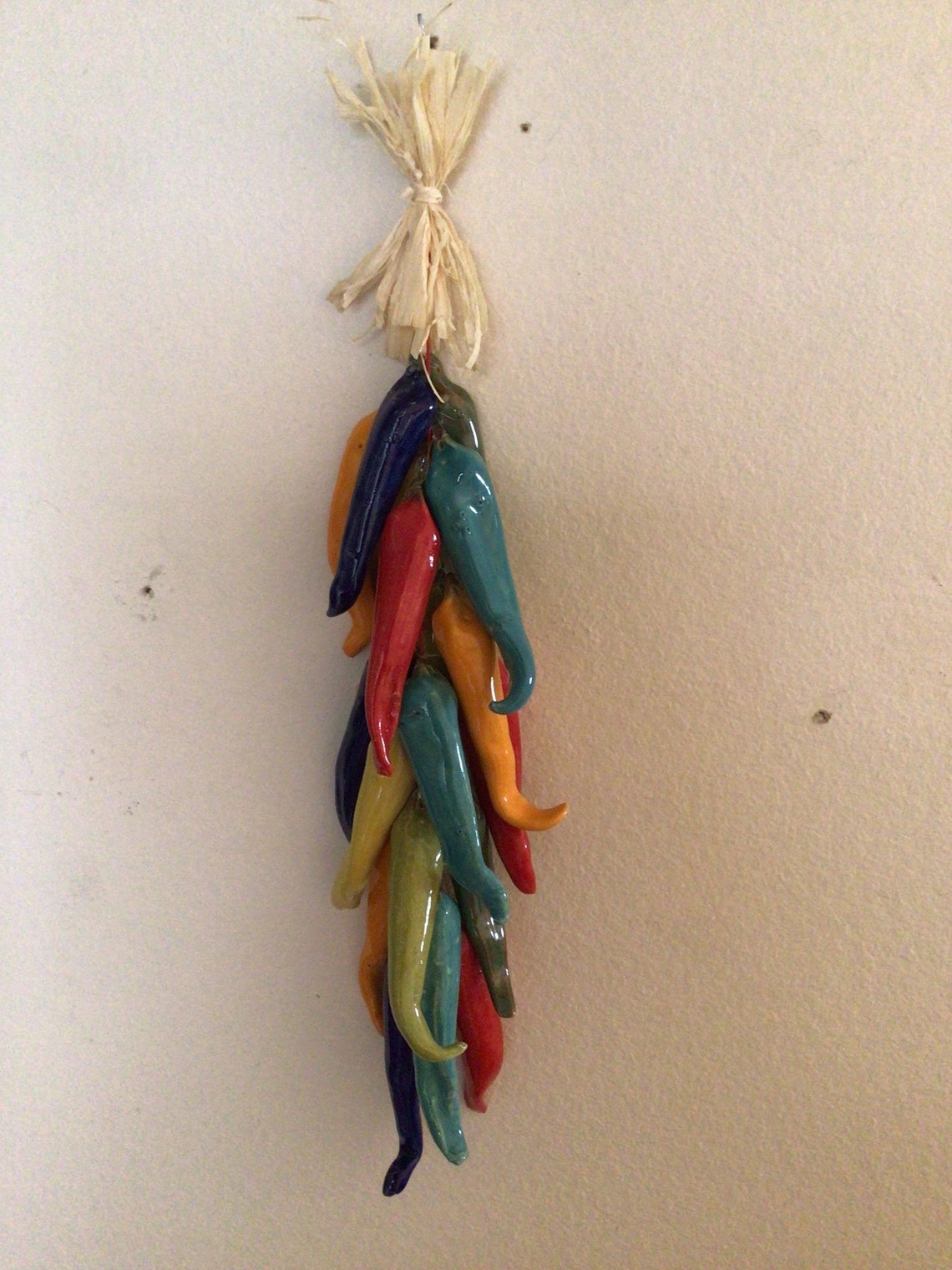 Ceramic Chile Multicolor Ristra Talavera Colors - Etsy