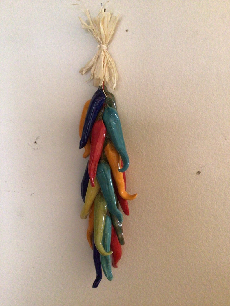 Ceramic Chile Multicolor Ristra Talavera Colors - Etsy