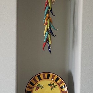 Ceramic Chile Multicolor Ristra Talavera Colors - Etsy