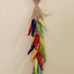 Ceramic Chile Multicolor Ristra Talavera Colors - Etsy