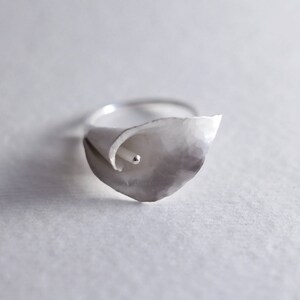 Calla Lily Ring Silver Calla Lily Botanical Ring Nature - Etsy