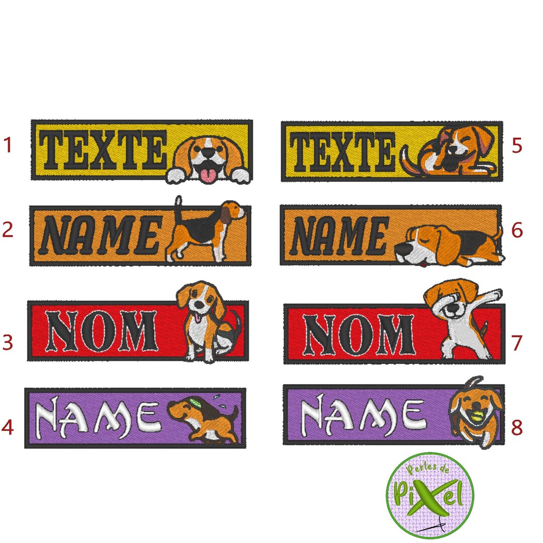 BEAGLE Embroidery Patch to Customize the Harness or Clothing - Etsy UK