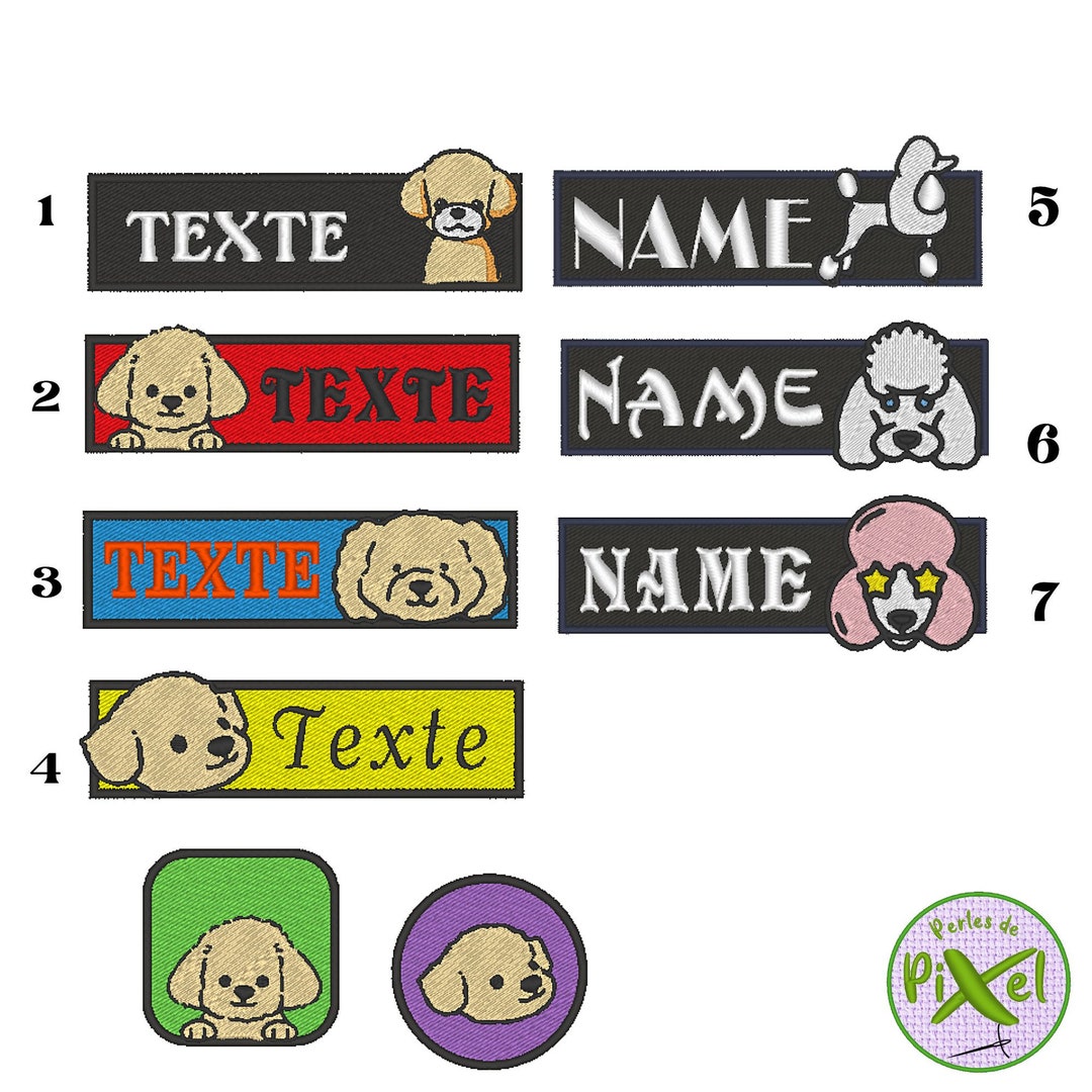 POODLE Patch Embroidery Crest to Customize Various Textile Supports ...