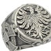German Eagle Sterling Silver 925 Cross Men Ring - Etsy