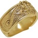 Dolphins Submarine Warfare Yellow Solid Gold Men Band Ring - Etsy