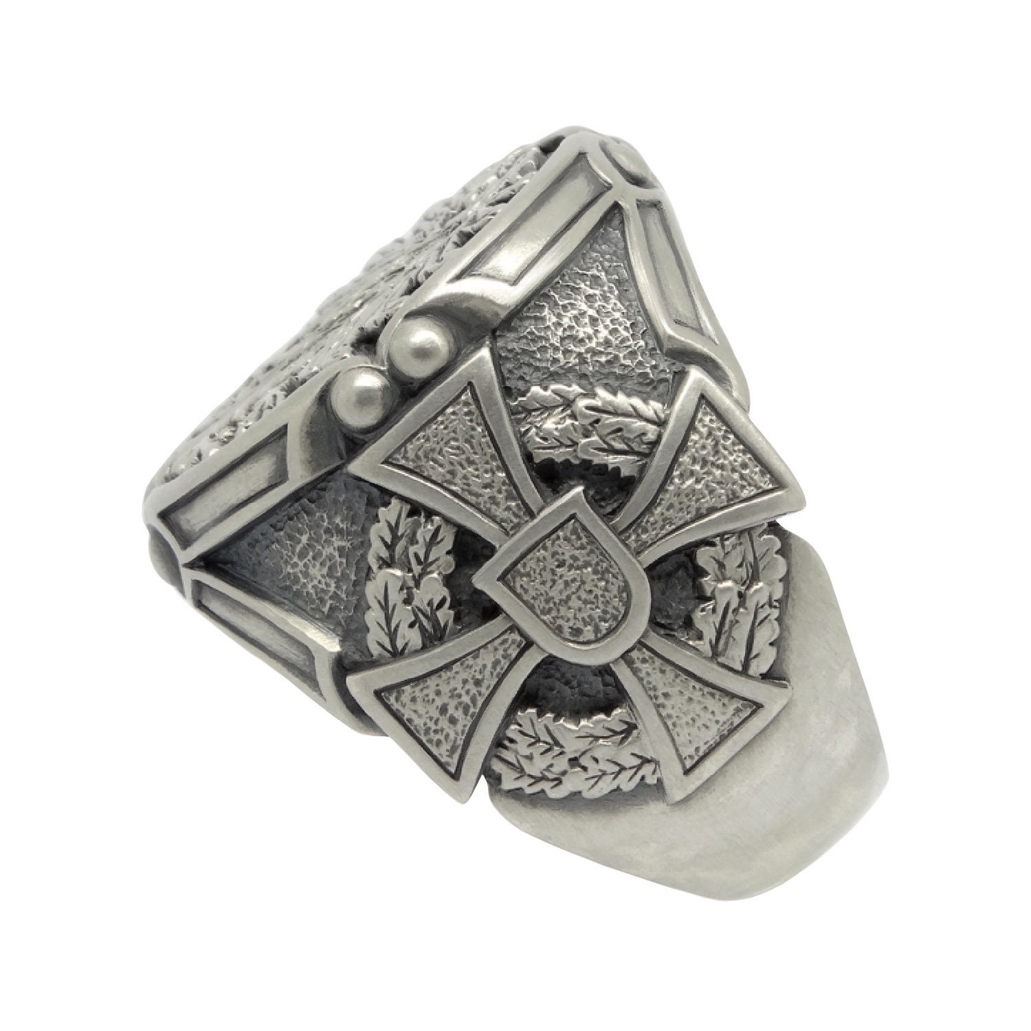 German Eagle Sterling Silver 925 Cross Men Ring - Etsy