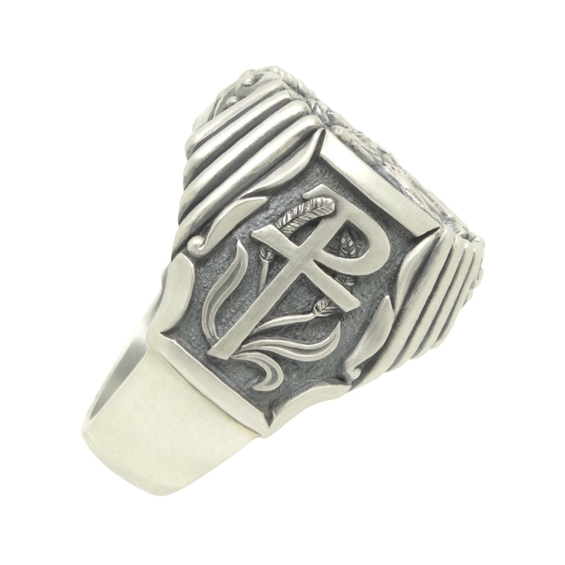 Saint Christopher Sterling Silver Men Ring Handcrafted - Etsy