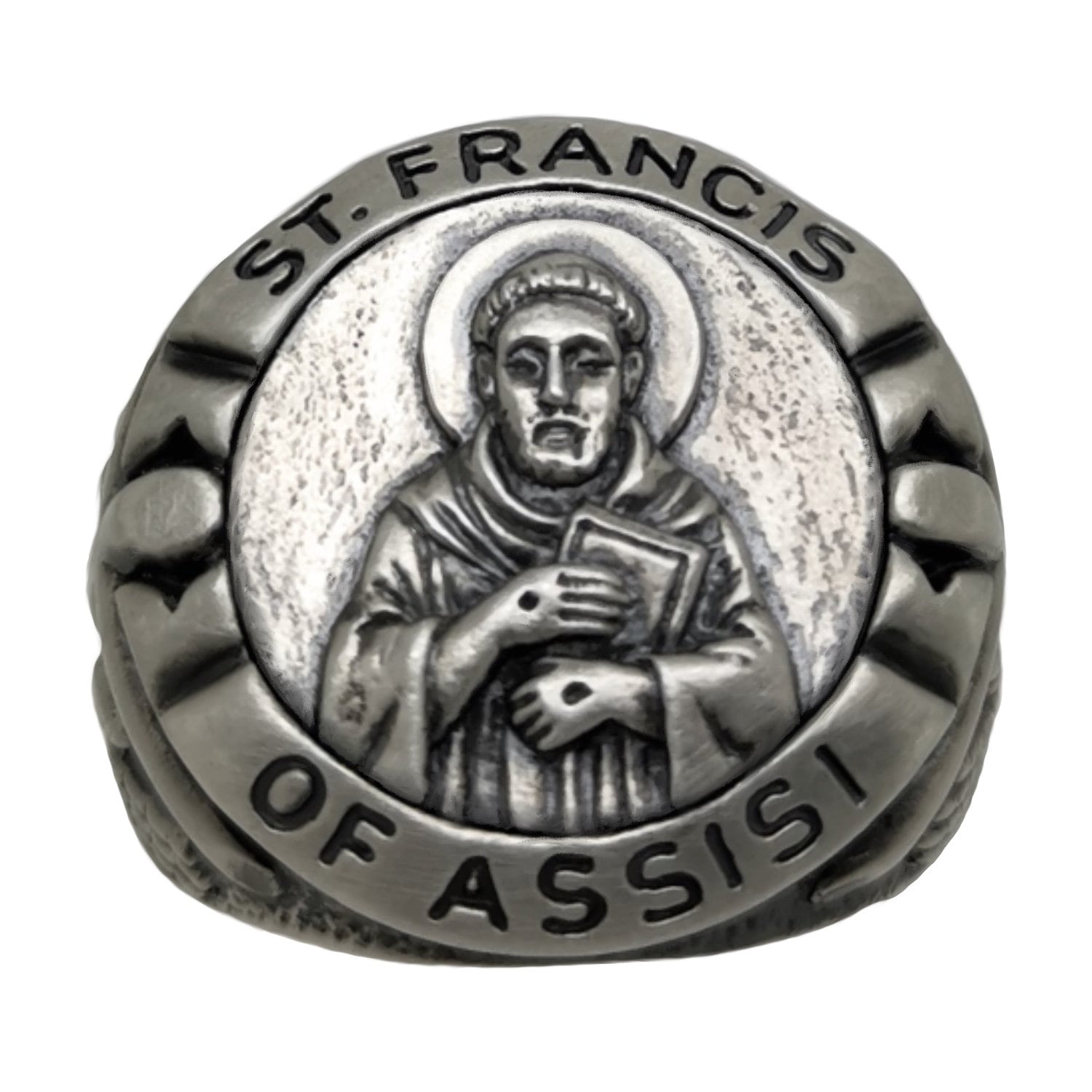 Saint Francis of Assisi Sterling Silver Stigmata Men Ring | Etsy