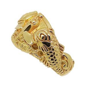 Solid Gold 10k Submarine Dolphins Mens Ring Warfare Handmade - Etsy