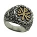 Knights Templar 10K Gold Silver Alpha Omega Men’s Ring Cross Chi Rho - Etsy